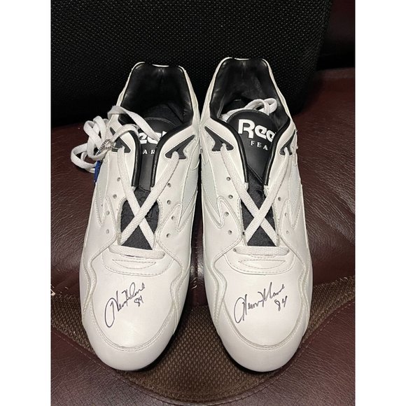 Reebok | Other | Herman Moore Reebok Fearsome Autographed Cleats Set Of ...